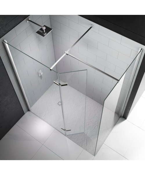 Merlyn 8 Series Walk-In Enclosure With Hinged Swivel Panel - W 1500 x D ...