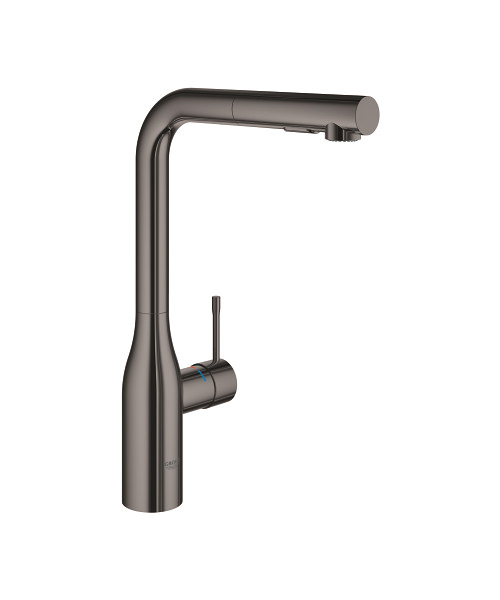 Grohe Essence L-Spout Kitchen Sink Mixer Tap With Pull Out Spray