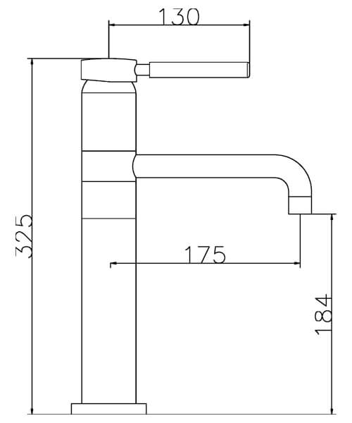 Hudson Reed Tec Single Lever High Rise Mono Basin Mixer Tap - PK370