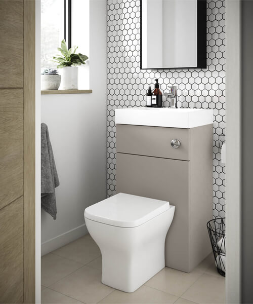 Nuie Athena Floor Standing WC Unit With Basin 503 x 360mm - PRC145CB