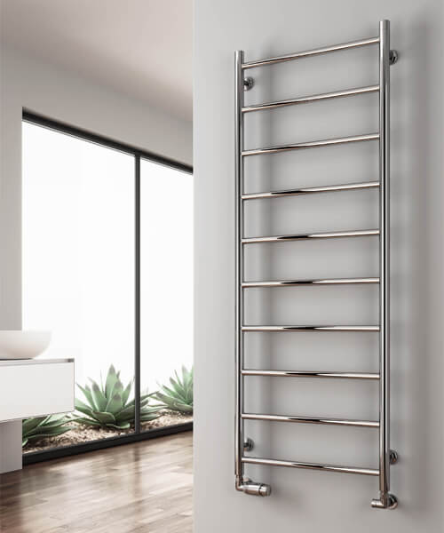Reina Savio Polished Stainless Steel Designer Radiator 500mm Wide - RNS ...