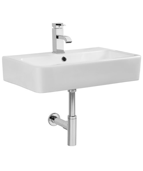 Tavistock Q60 Ceramic Short Projection Basin - W 575 x D 395mm - SB900S