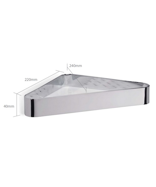 Roper Rhodes Halo Large Corner Basket Chrome - RB40.02.